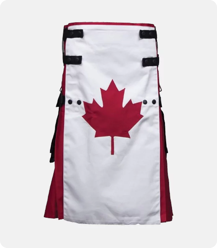 Custom Made Canadian Flag Utility Kilt – Scotland Clothes